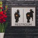 Halloween Bathroom Sign, Unique Spooky WC Door Sign, Restroom Door ...