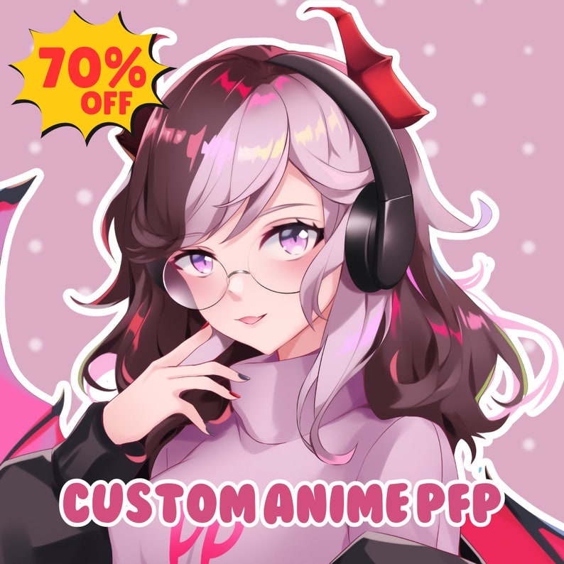 CUSTOM Anime PFP Anime Avatar PFP Art Twitch Profile Picture Anime for ...