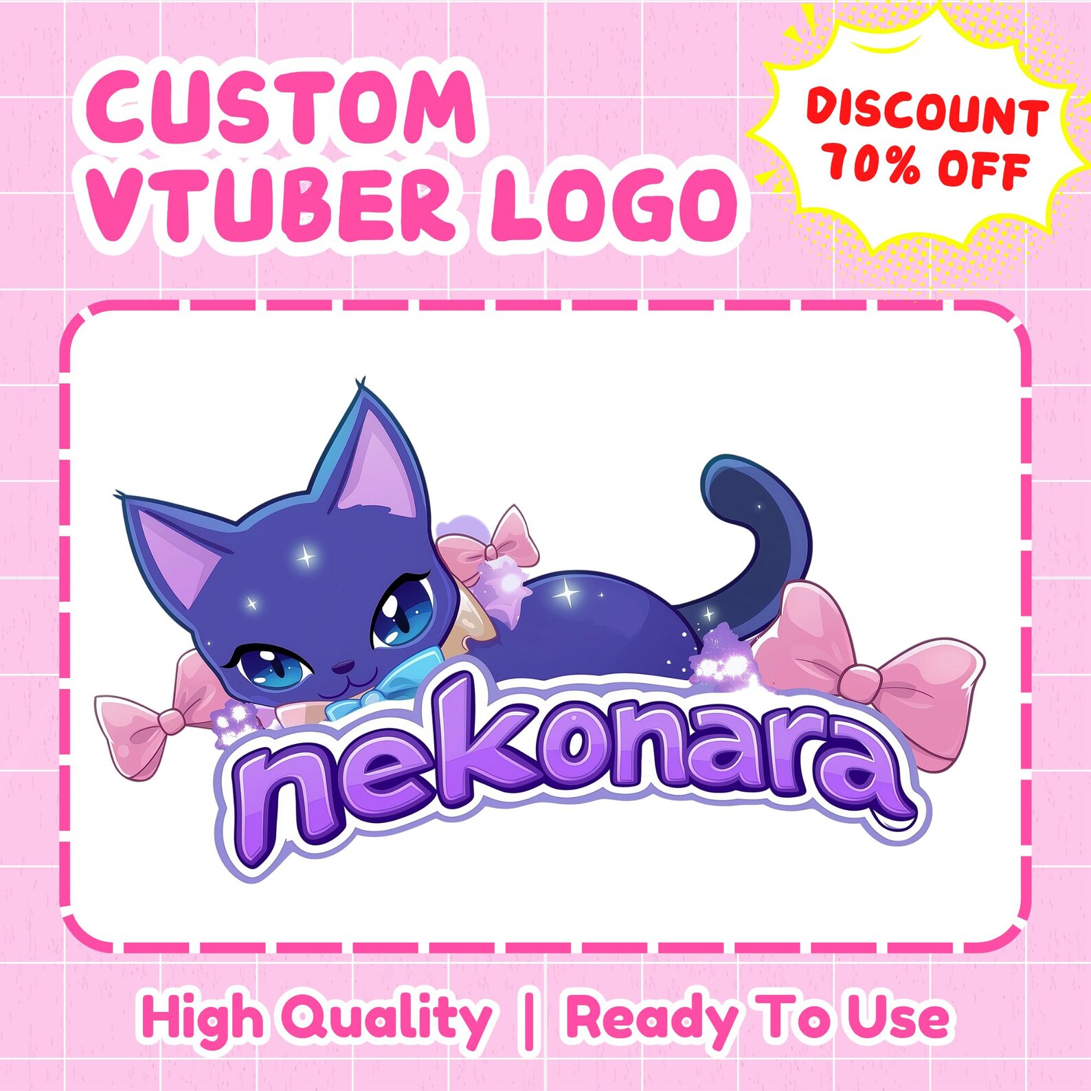 CUSTOM VTUBER LOGO Vtuber Logo Cute Vtuber Logo Custom Cute Vtuber Logo ...