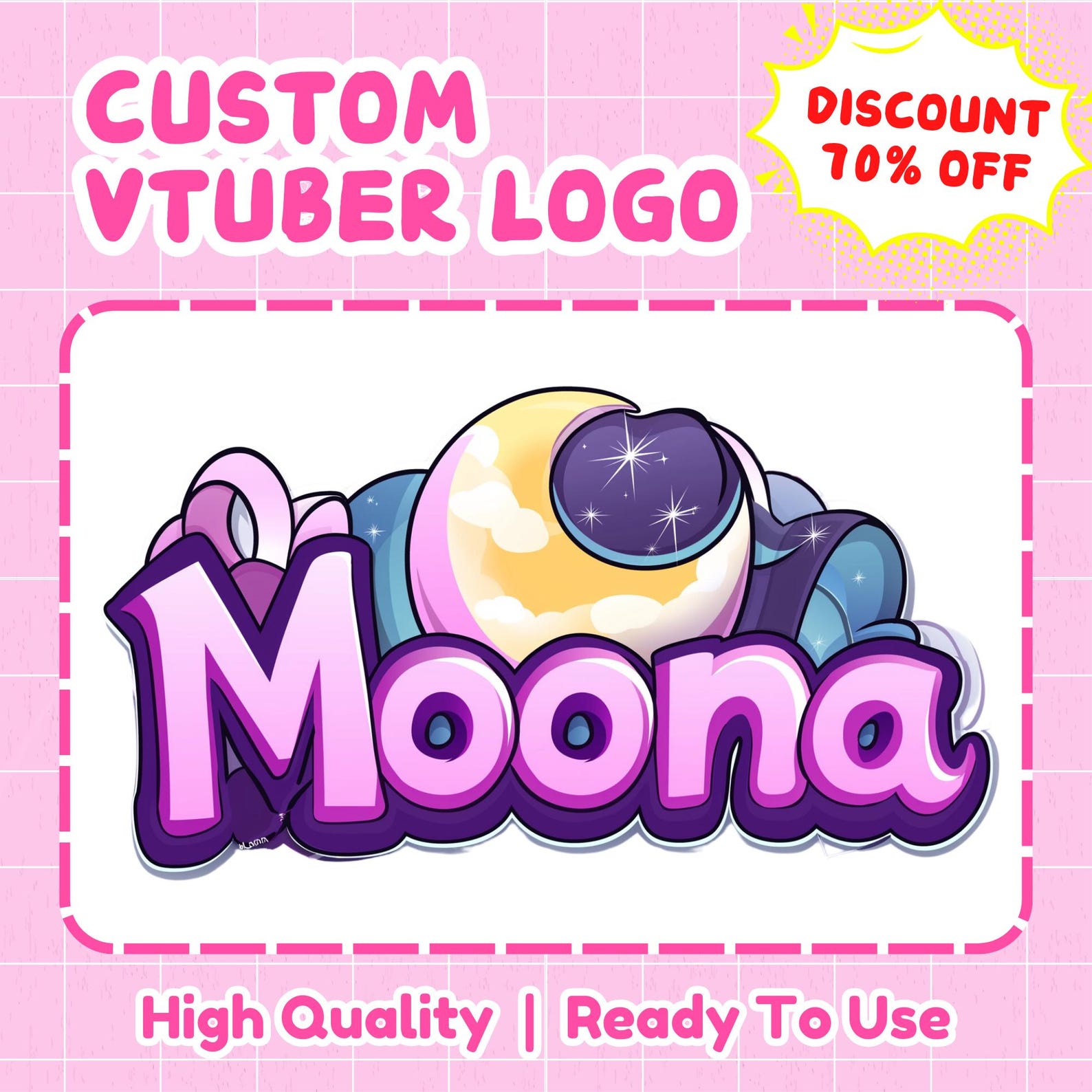 CUSTOM VTUBER LOGO Vtuber Logo Cute Vtuber Logo Custom Cute Vtuber Logo ...