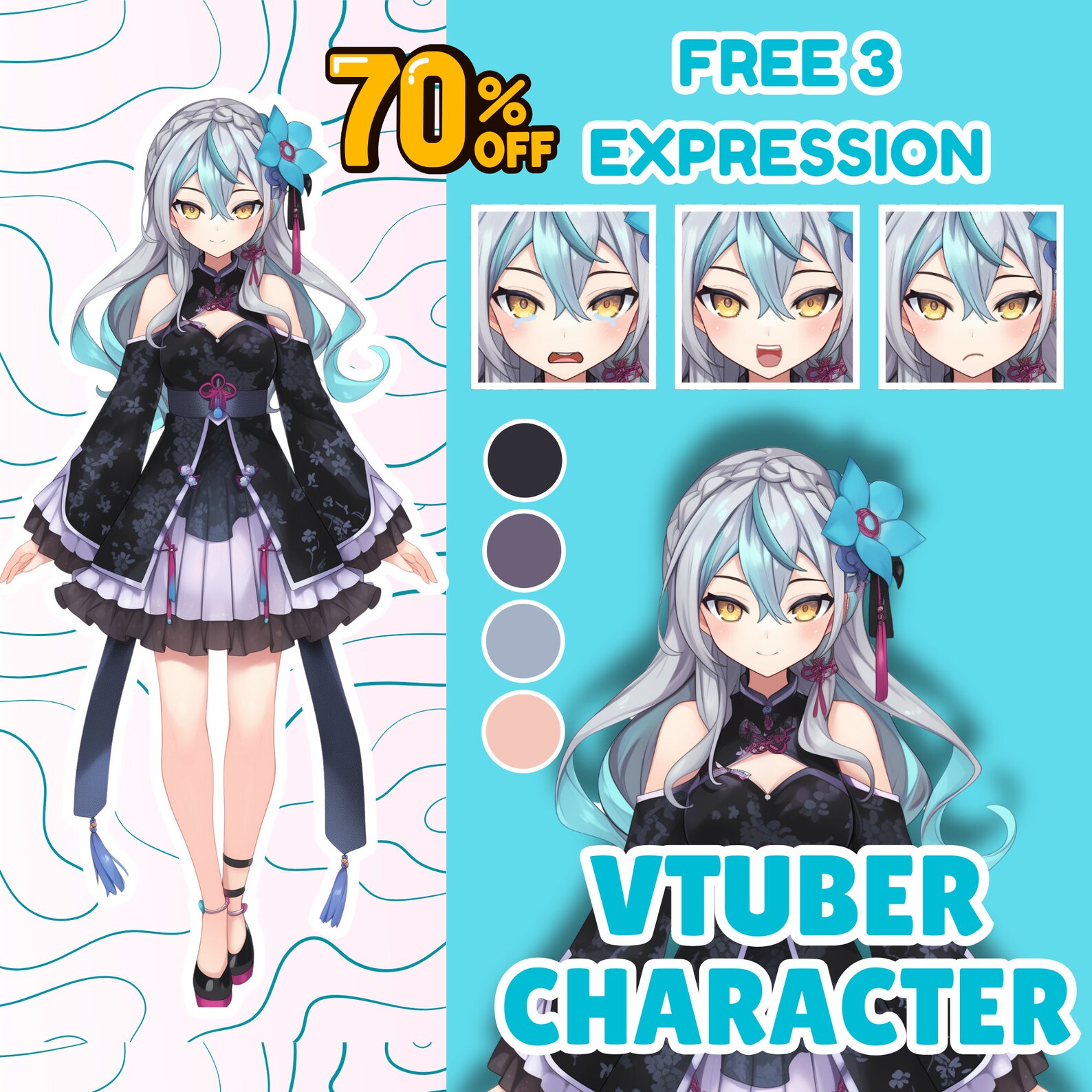 Custom Live2d Vtuber Commission Vtuber Assets Vtuber Rigging Live2d ...