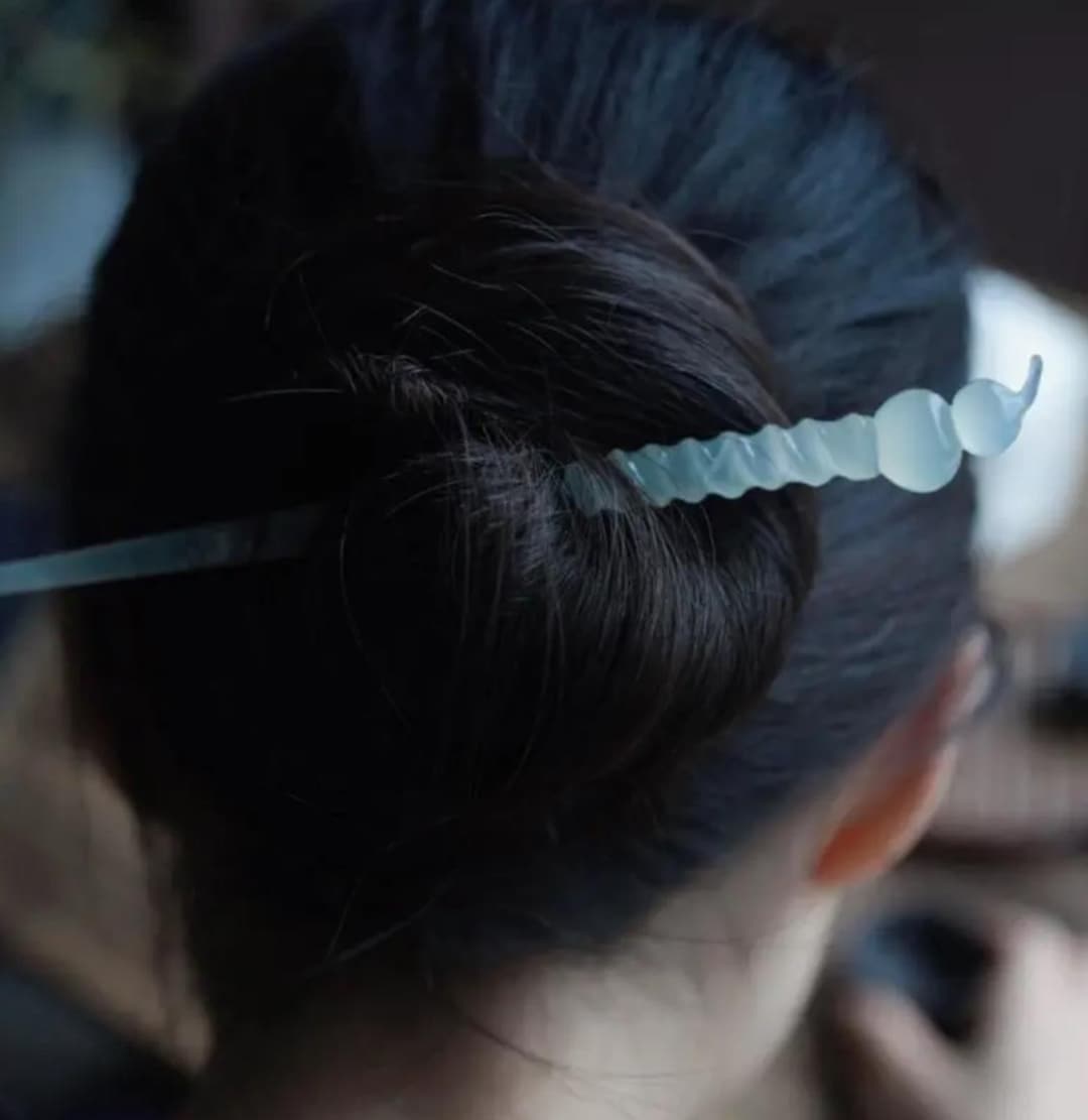 Round Jade Hair Stick, Vintage Simple Hair Pins, Handmade Hair Fork for ...