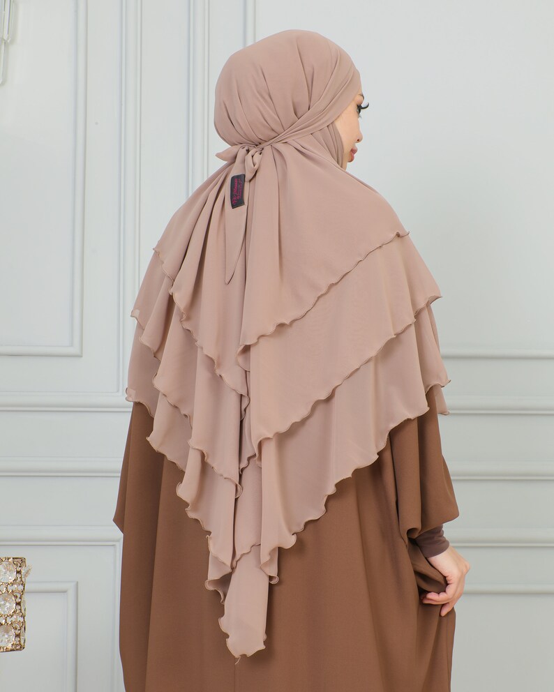 3-layer Chiffon Hijab Shawl/stylish, Comfortable and Real Hijab Line ...