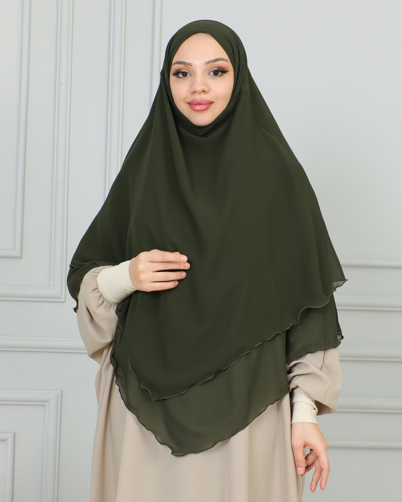 3-layer Chiffon Hijab Shawl/stylish, Comfortable and Real Hijab Line ...