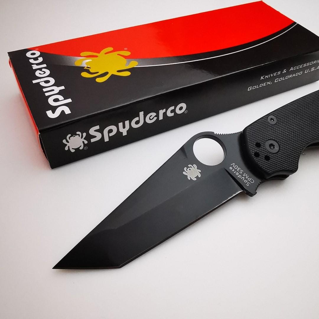 Knife SPYDERCO Pocket Knife CPM S30V Tanto Blade, Golden Colorado ...