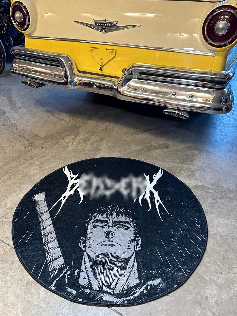 Berserk Anime Rug, Guts Character Inspired, Large Area Rug, Home Decor ...