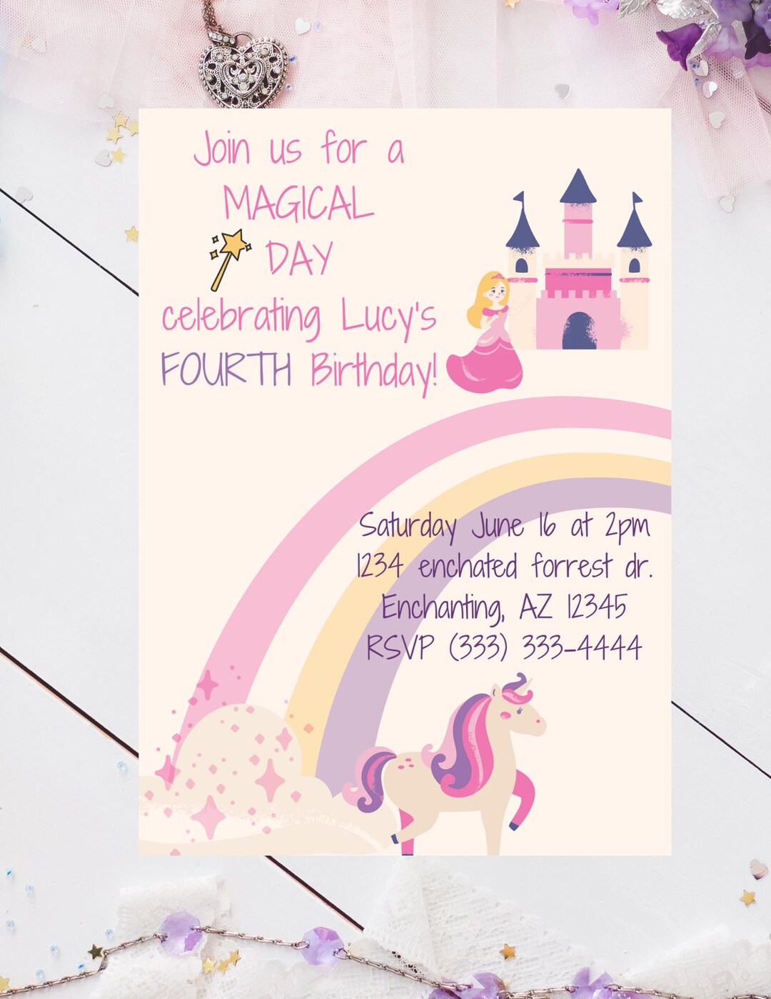 Magical Birthday Kids Invitations - Etsy