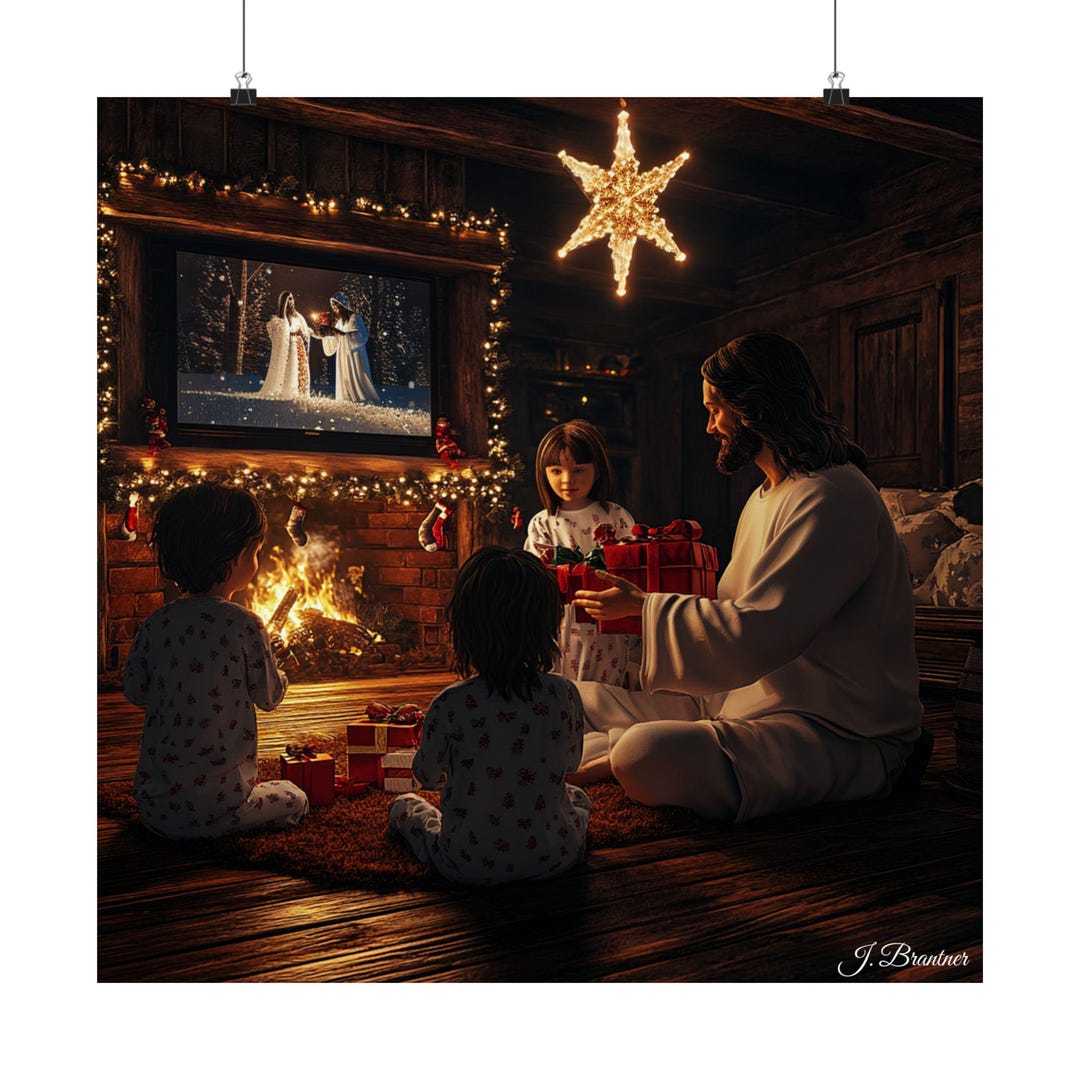 Jesus, Yeshua, Giving Gifts to Children on Christmas Night. Ai ...