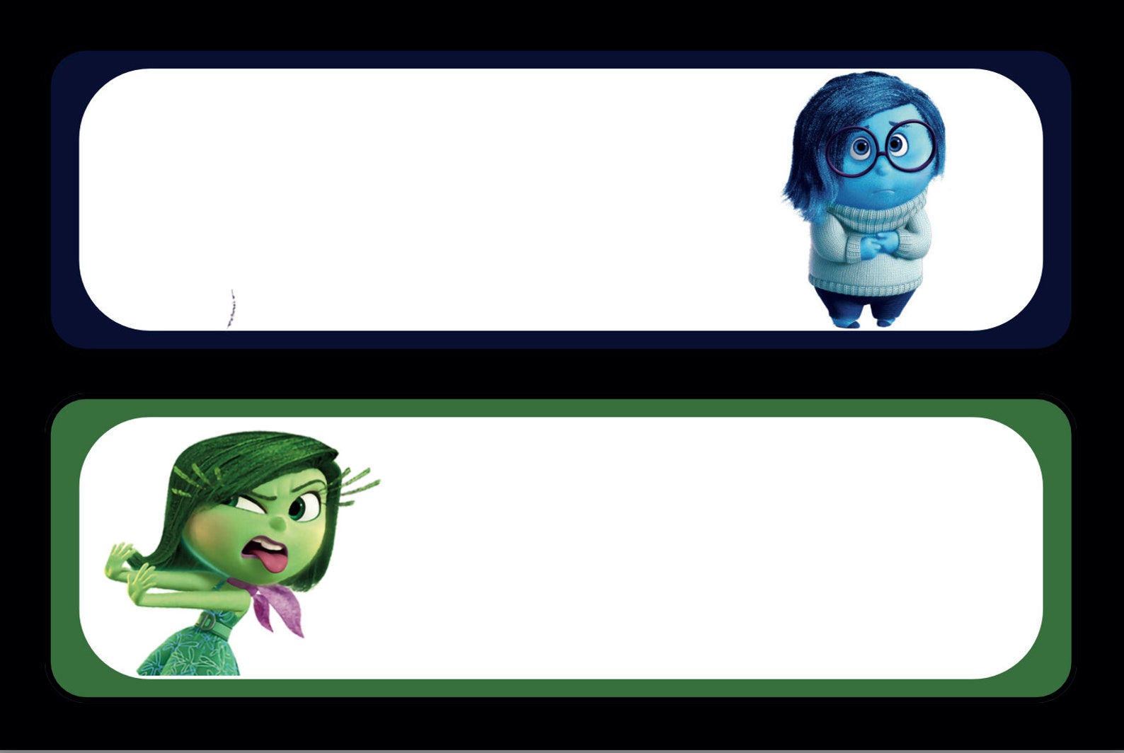 Inside Out Name Tags - Etsy