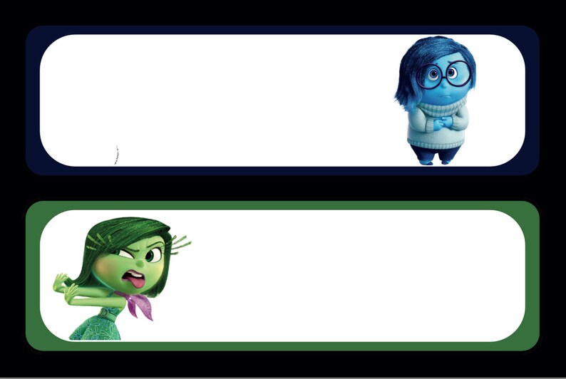 Inside Out Name Tags - Etsy