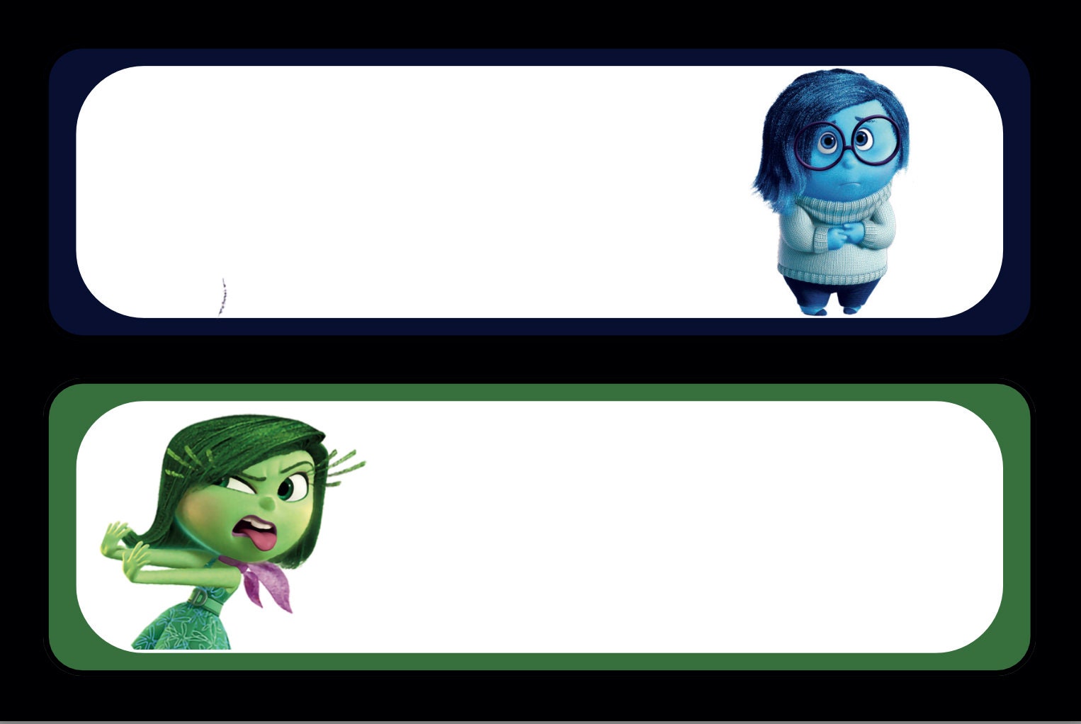 Inside Out Name Tags - Etsy