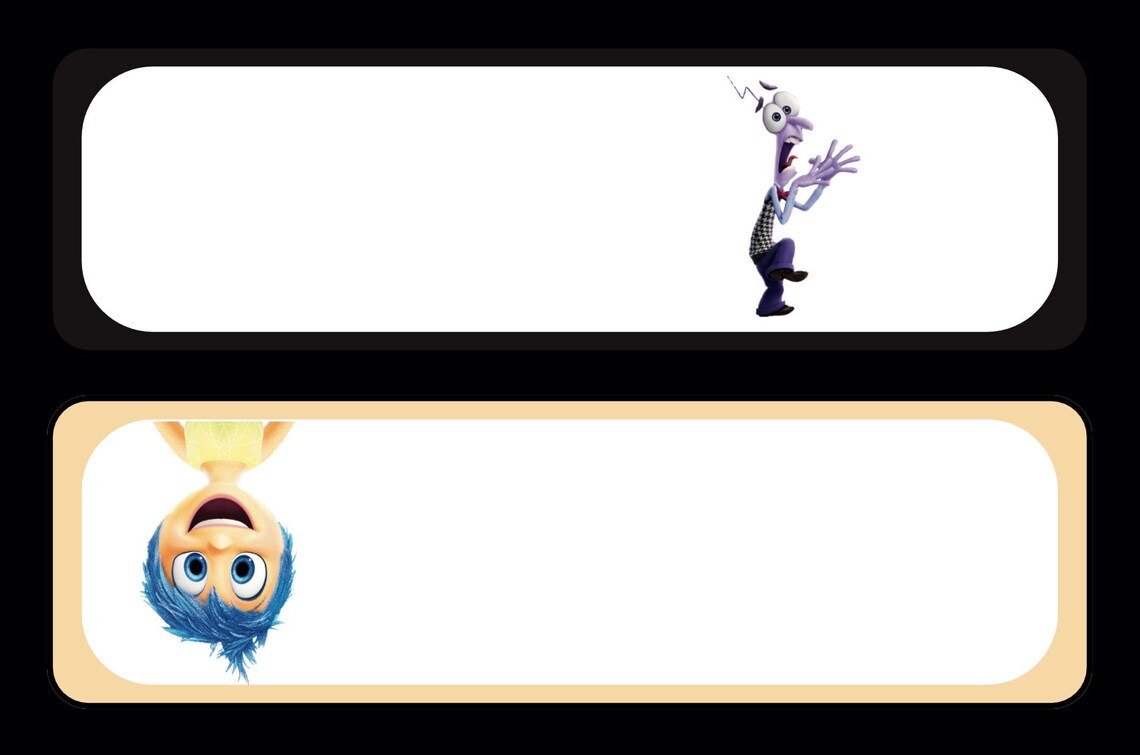 Inside Out Name Tags - Etsy