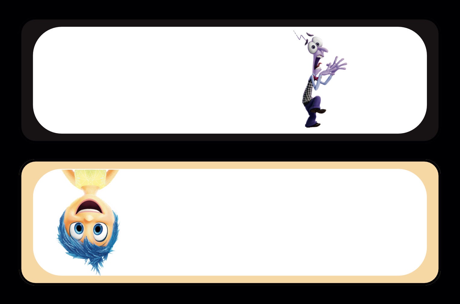 Inside Out Name Tags - Etsy