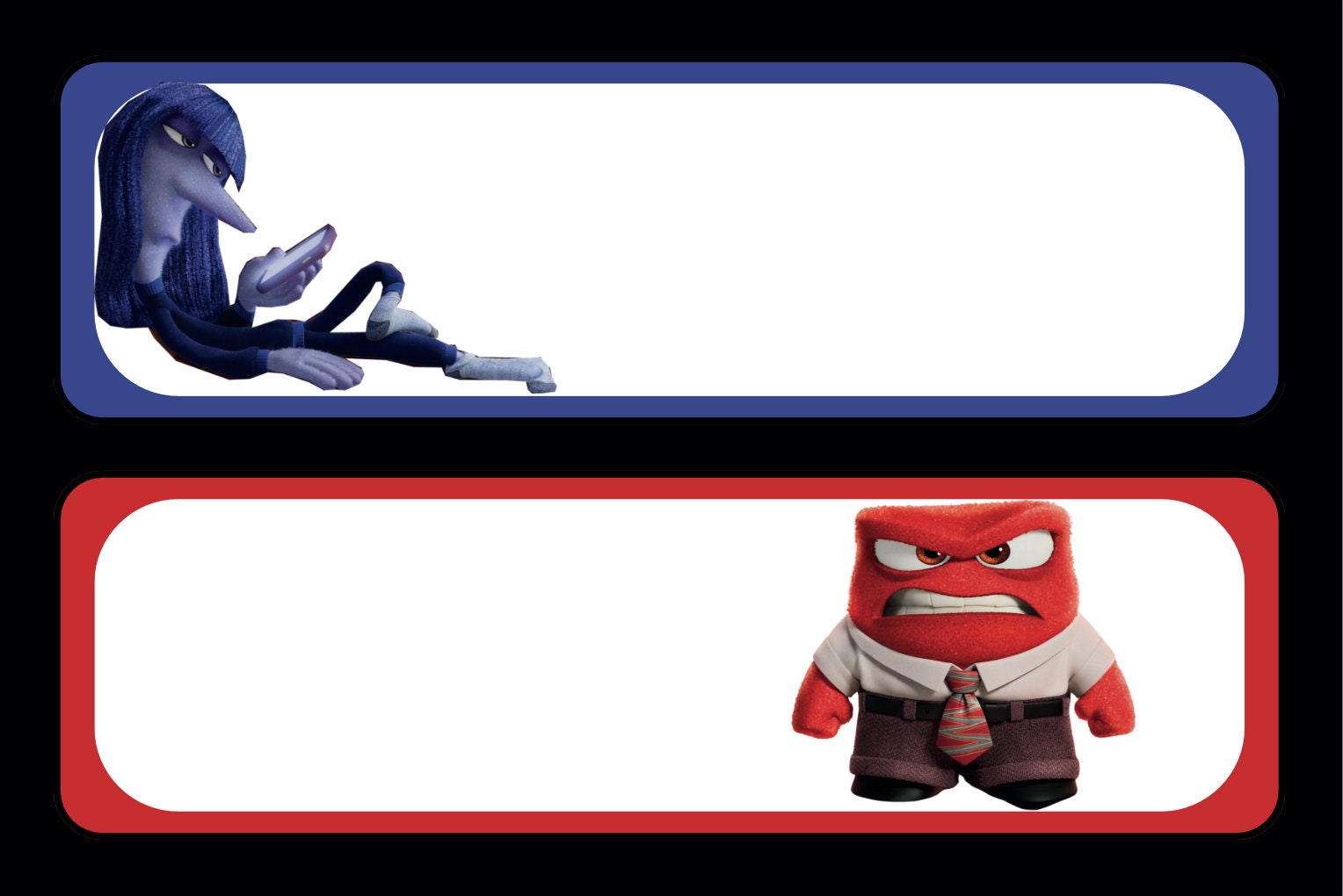 Inside Out Name Tags - Etsy