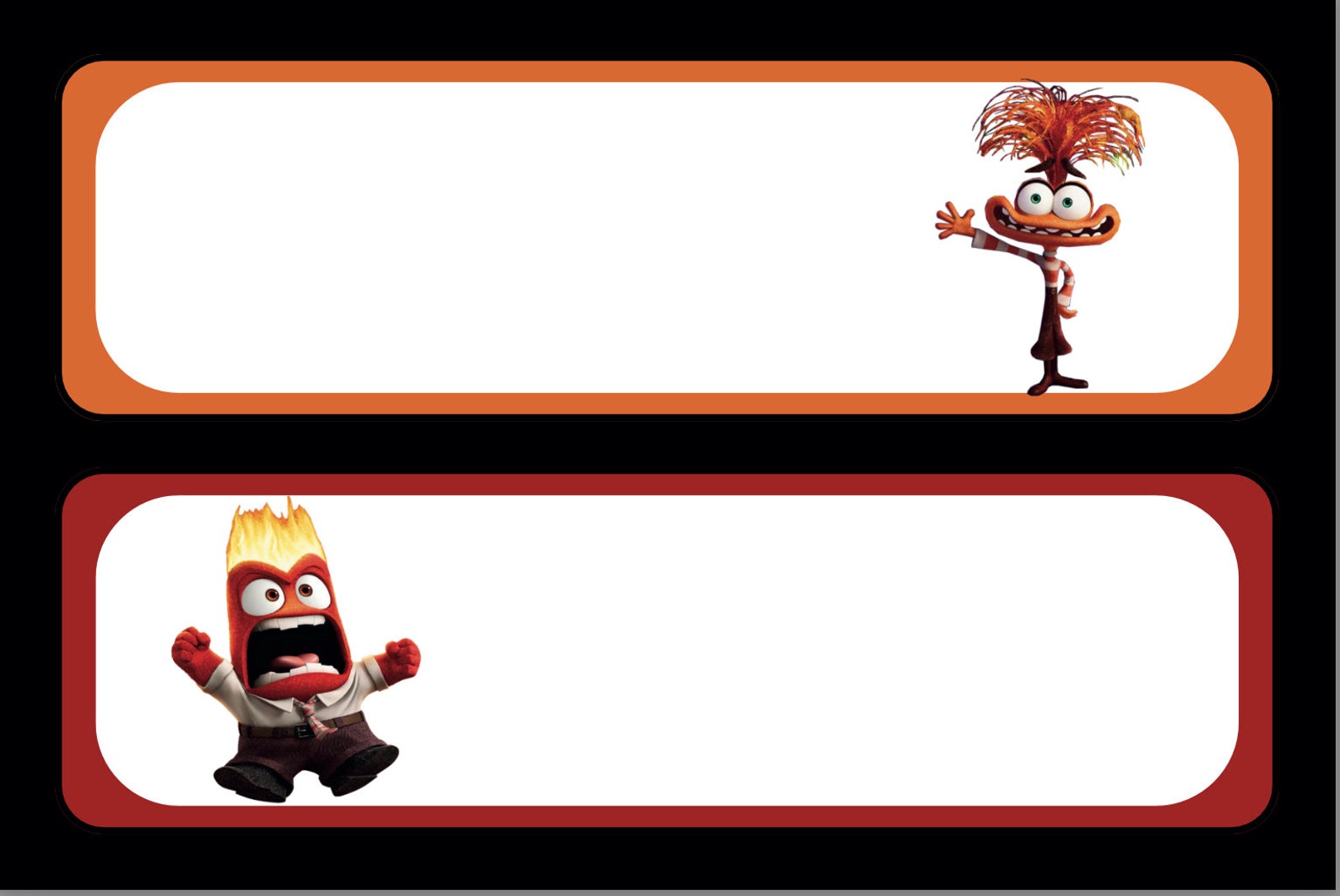 Inside Out Name Tags - Etsy