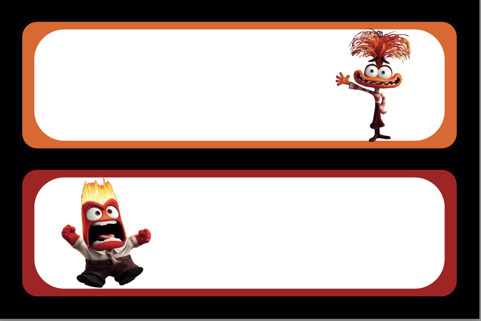 Inside Out Name Tags - Etsy