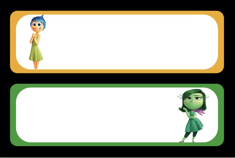 Inside Out Name Tags - Etsy