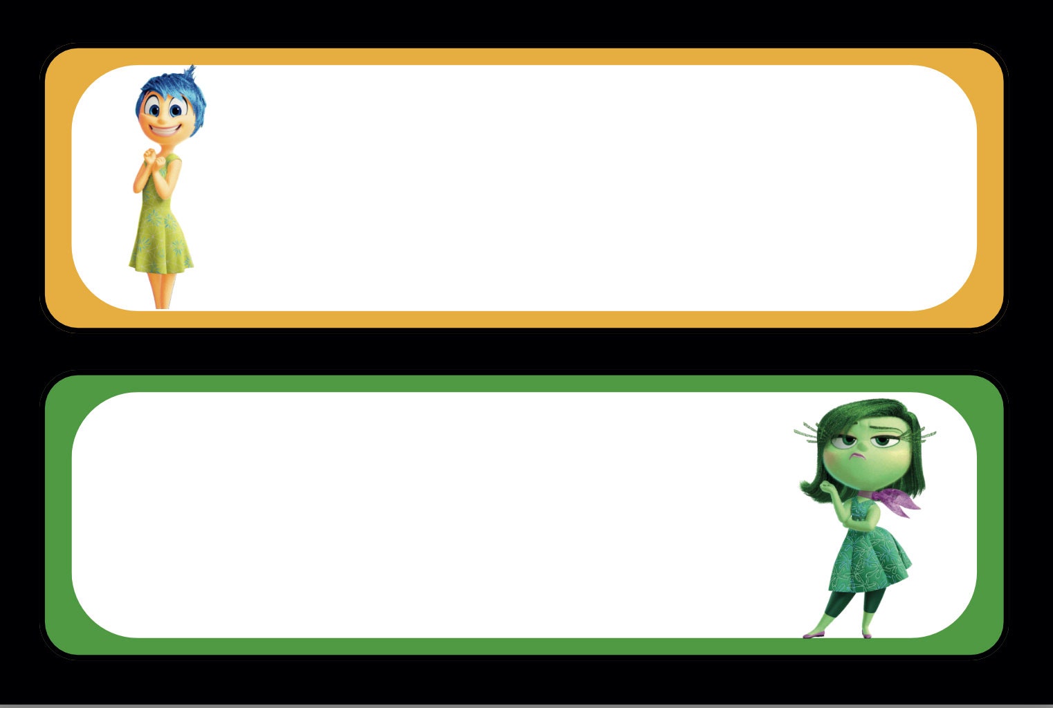 Inside Out Name Tags - Etsy