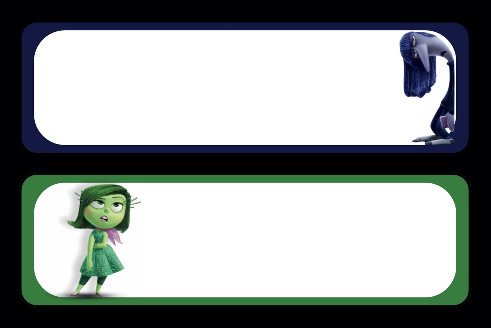 Inside Out Name Tags - Etsy