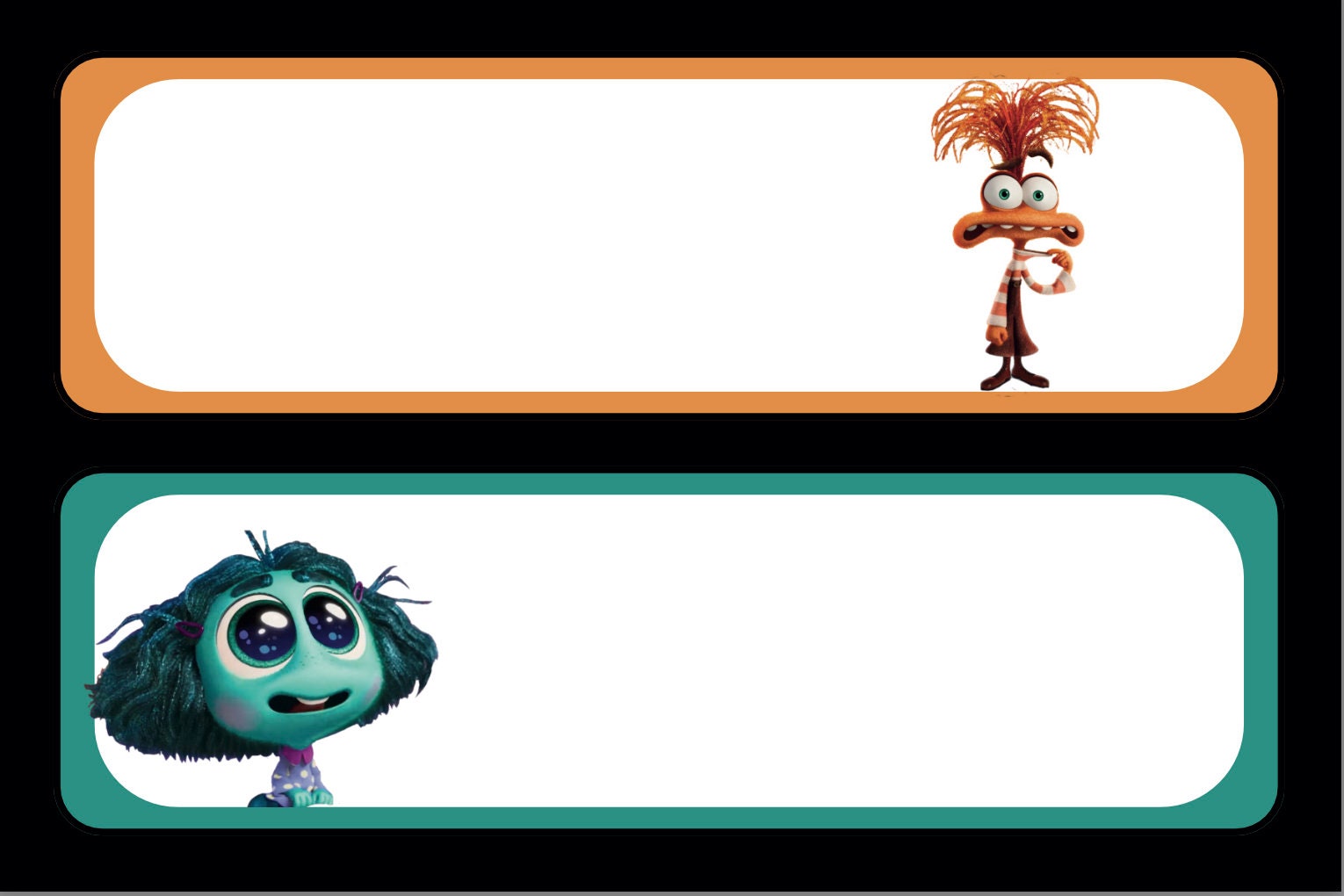 Inside Out Name Tags - Etsy