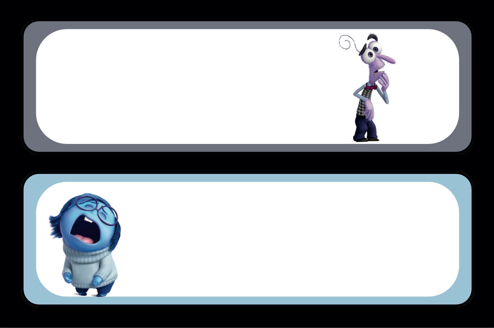 Inside Out Name Tags - Etsy