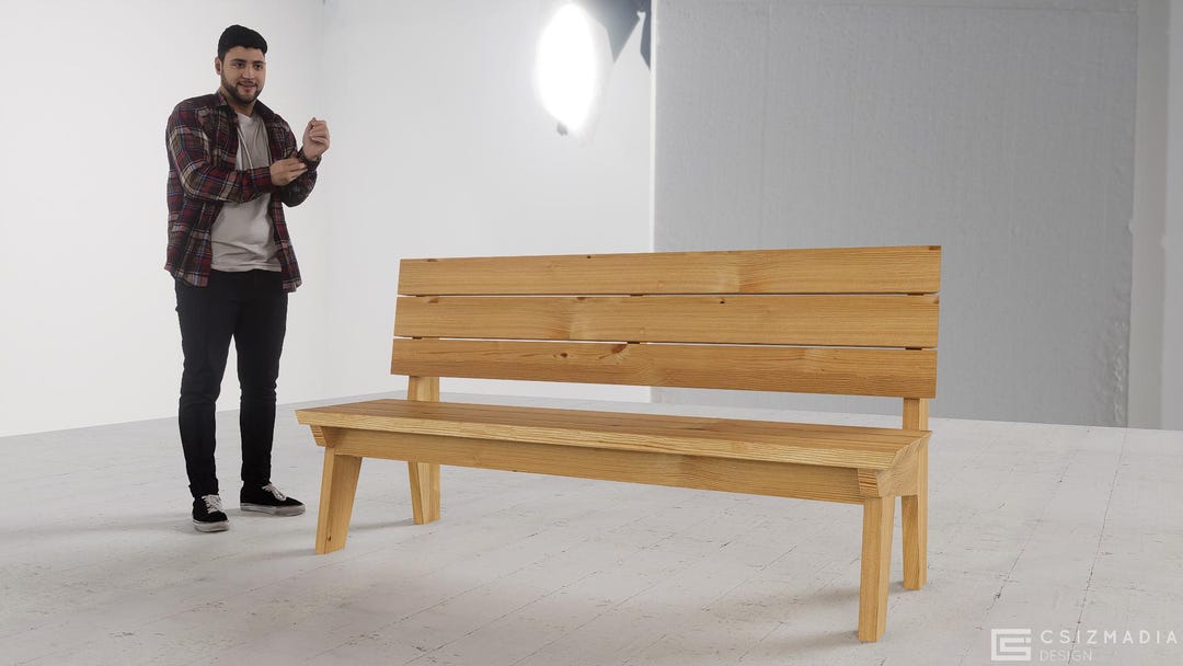 Modern Outdoor A-frame Bench – Woodworking Plan PDF + Sketchup File ...