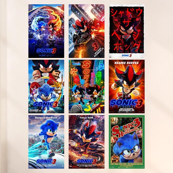 Sonic the Hedgehog 3 Poster - Etsy UK
