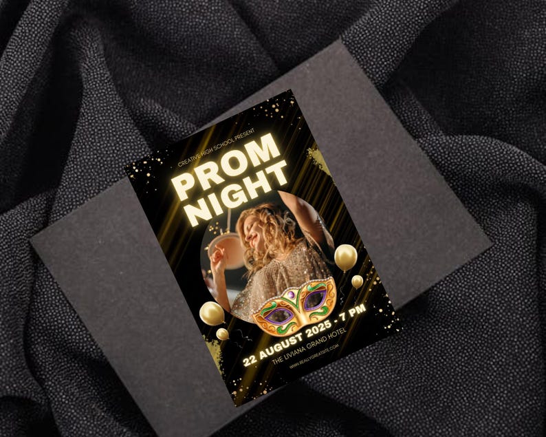 Prom Send off Flyer Graduation Party Invite, Editable Flyer Template ...
