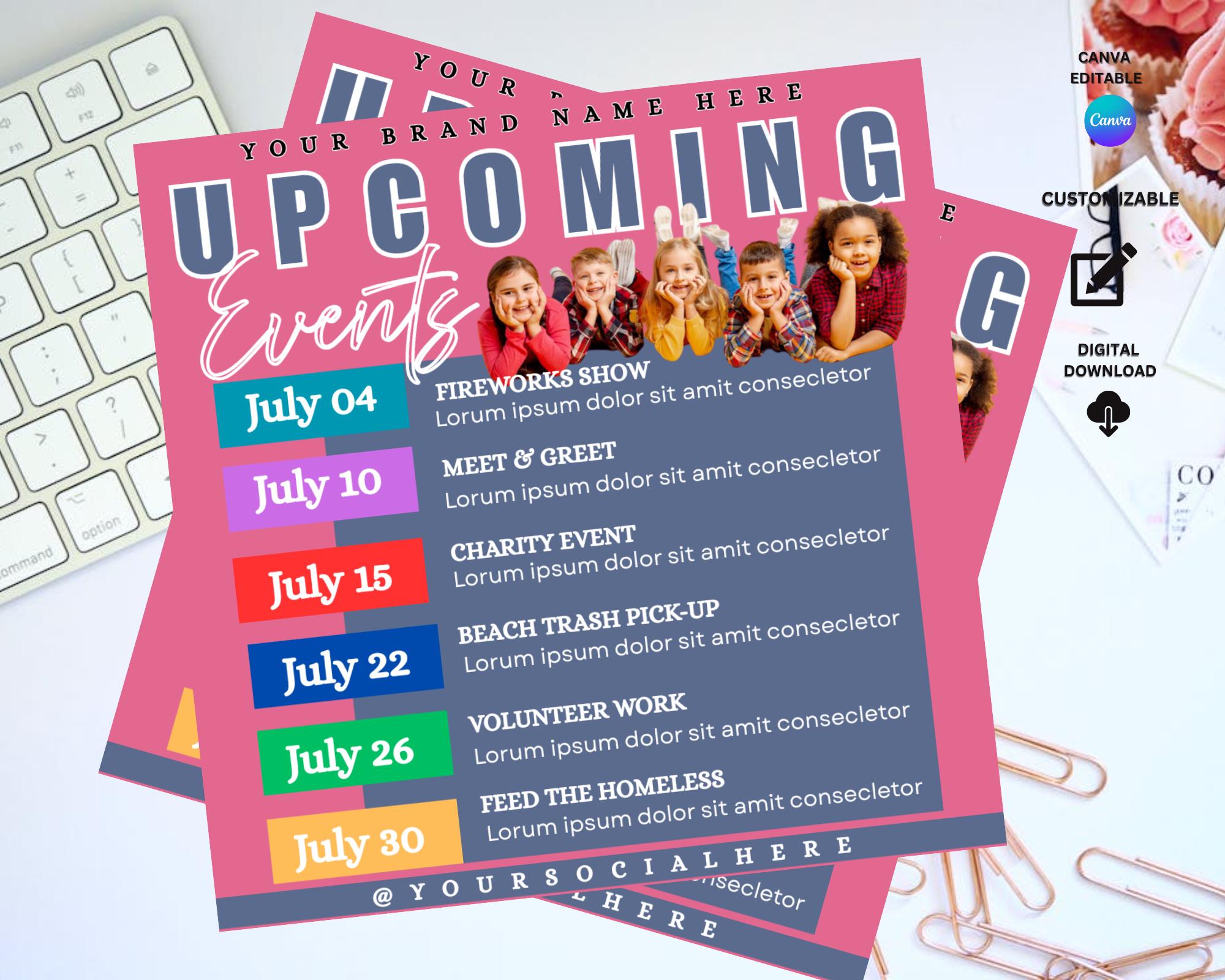 Editable Event Flyer Template: Back to School, Author Signing, Company ...