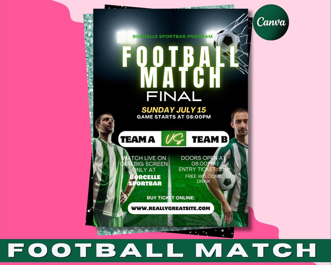 Editable Football Flyer Template | DIY Event Flyer | Football Party ...