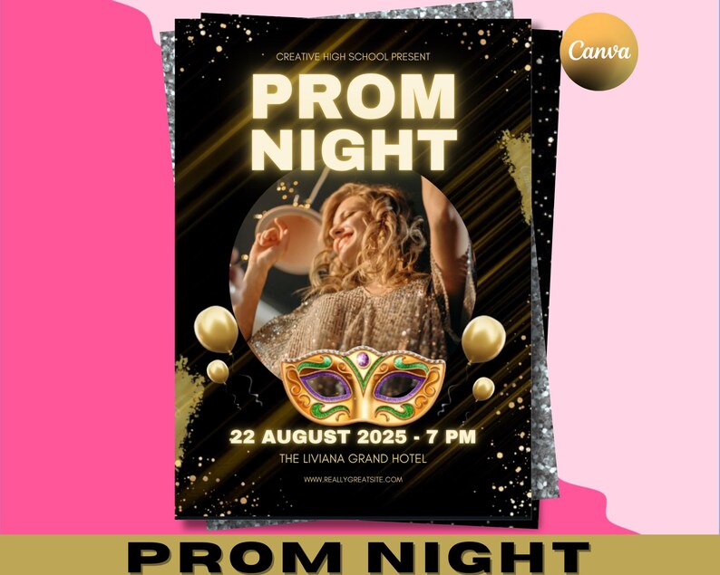 Prom Send off Flyer Graduation Party Invite, Editable Flyer Template ...