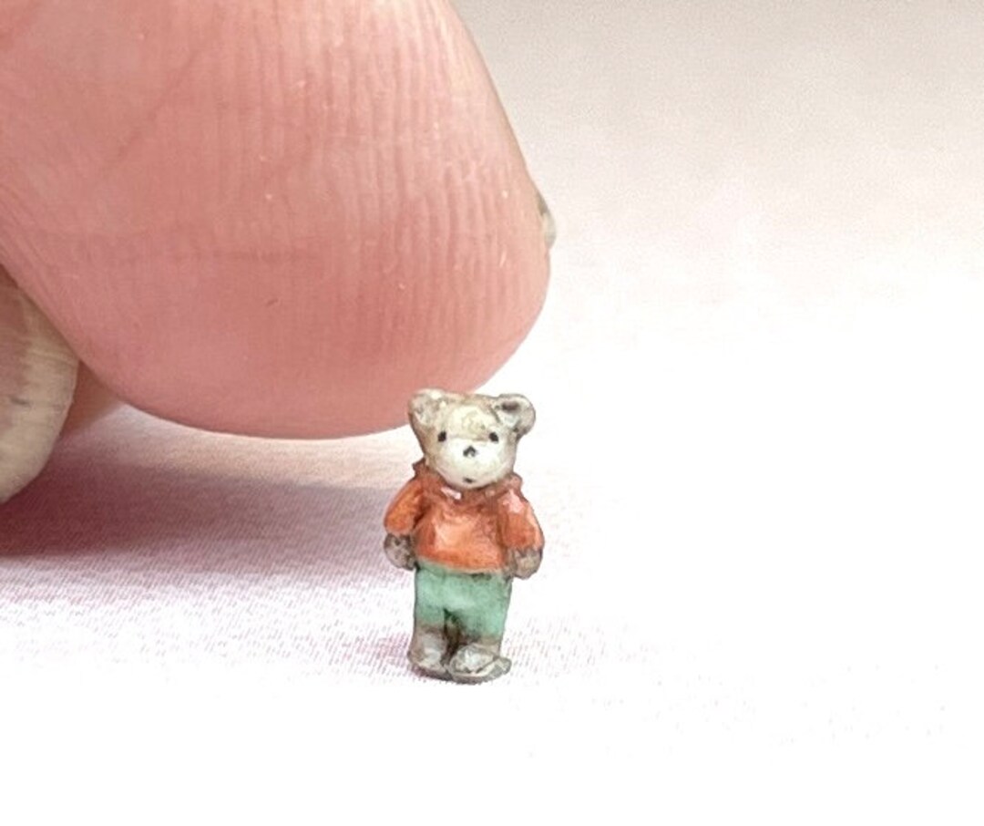 Dollhouse Miniature Bear, Micro Miniature Toy, Miniature Sculpture ...