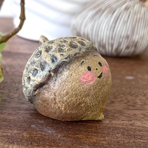Paper Mache Acorn Figure, Acorn Collection Gift, Okubo Originals, Tiny ...