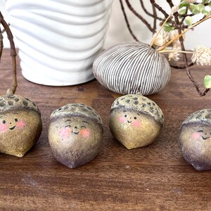 Paper Mache Acorn Figure, Acorn Collection Gift, Okubo Originals, Tiny ...
