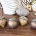 Paper Mache Acorn Figure, Acorn Collection Gift, Okubo Originals, Tiny ...