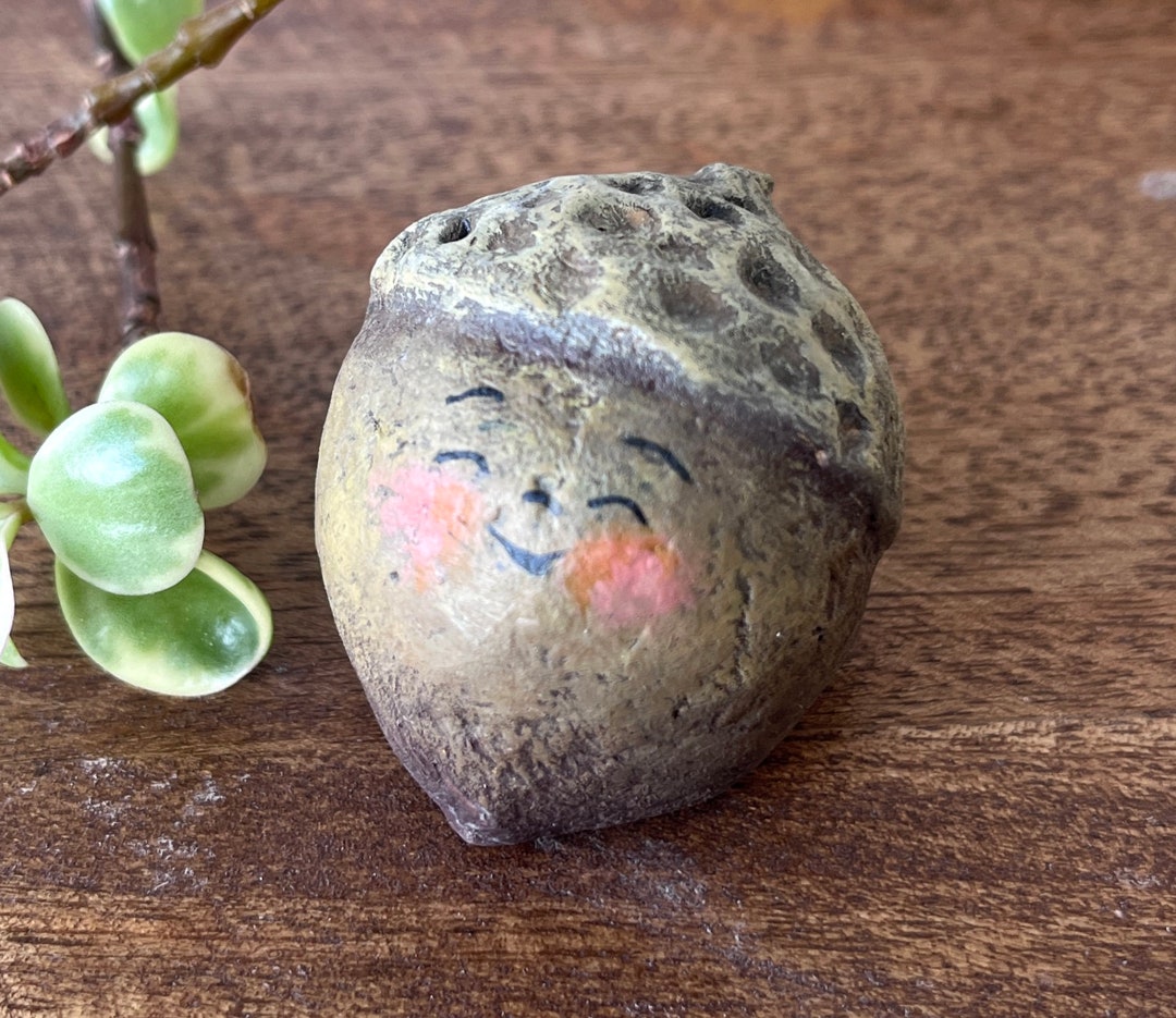Paper Mache Acorn Figure, Acorn Collection Gift, Okubo Originals, Tiny ...
