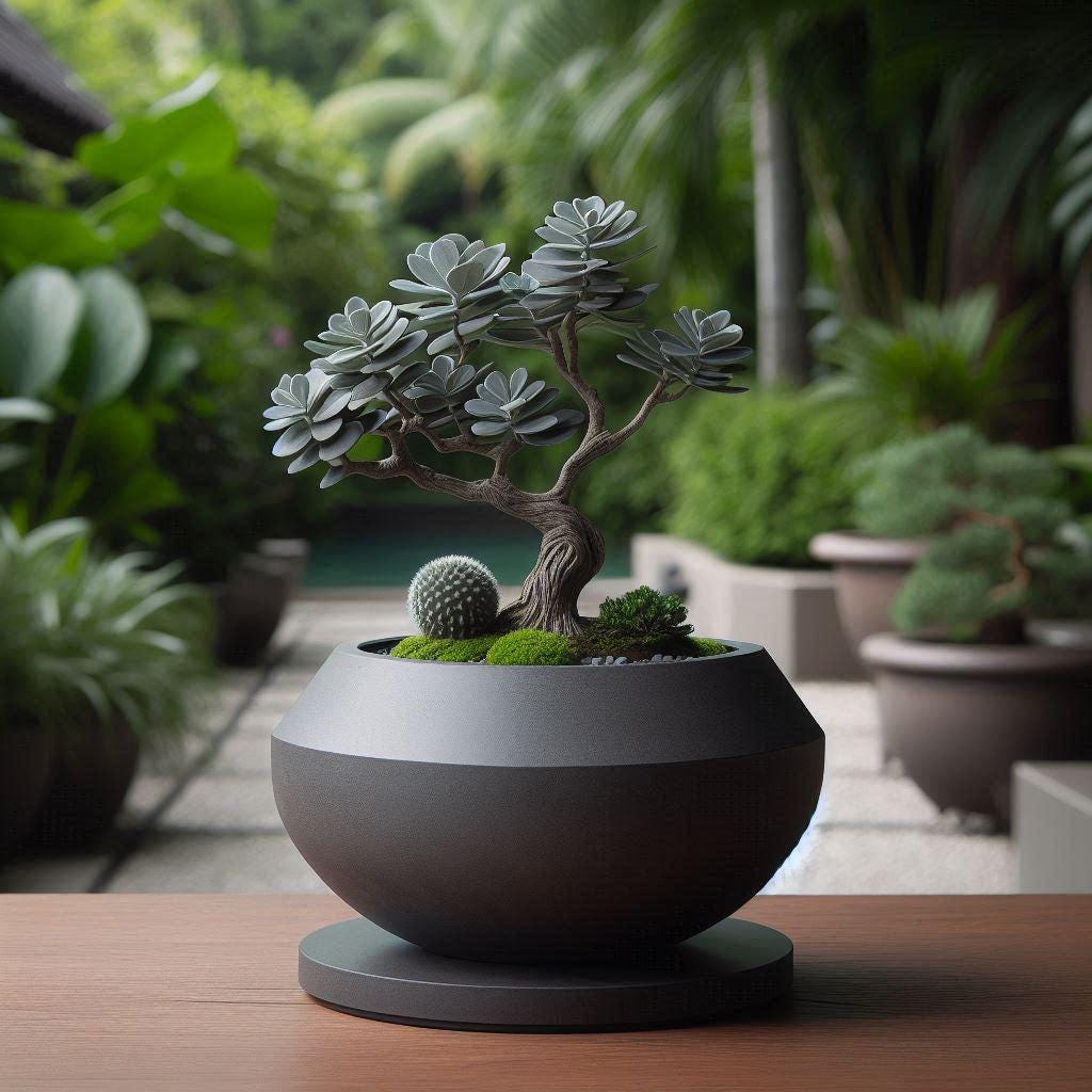 Minimalist Bonsai Inspired Round Japandi Style Flower Pot - Etsy