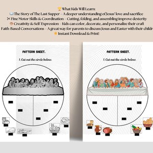 Last Supper Craft: Printable Easter Bible Activity (PDF) - Etsy Canada