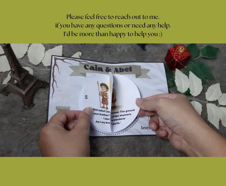 Cain and Abel Bible Story Craft: Circle Book Printable (PDF) - Etsy