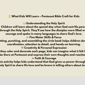 Pentecost Story Circle Book: Holy Spirit Sunday School Craft (printable ...