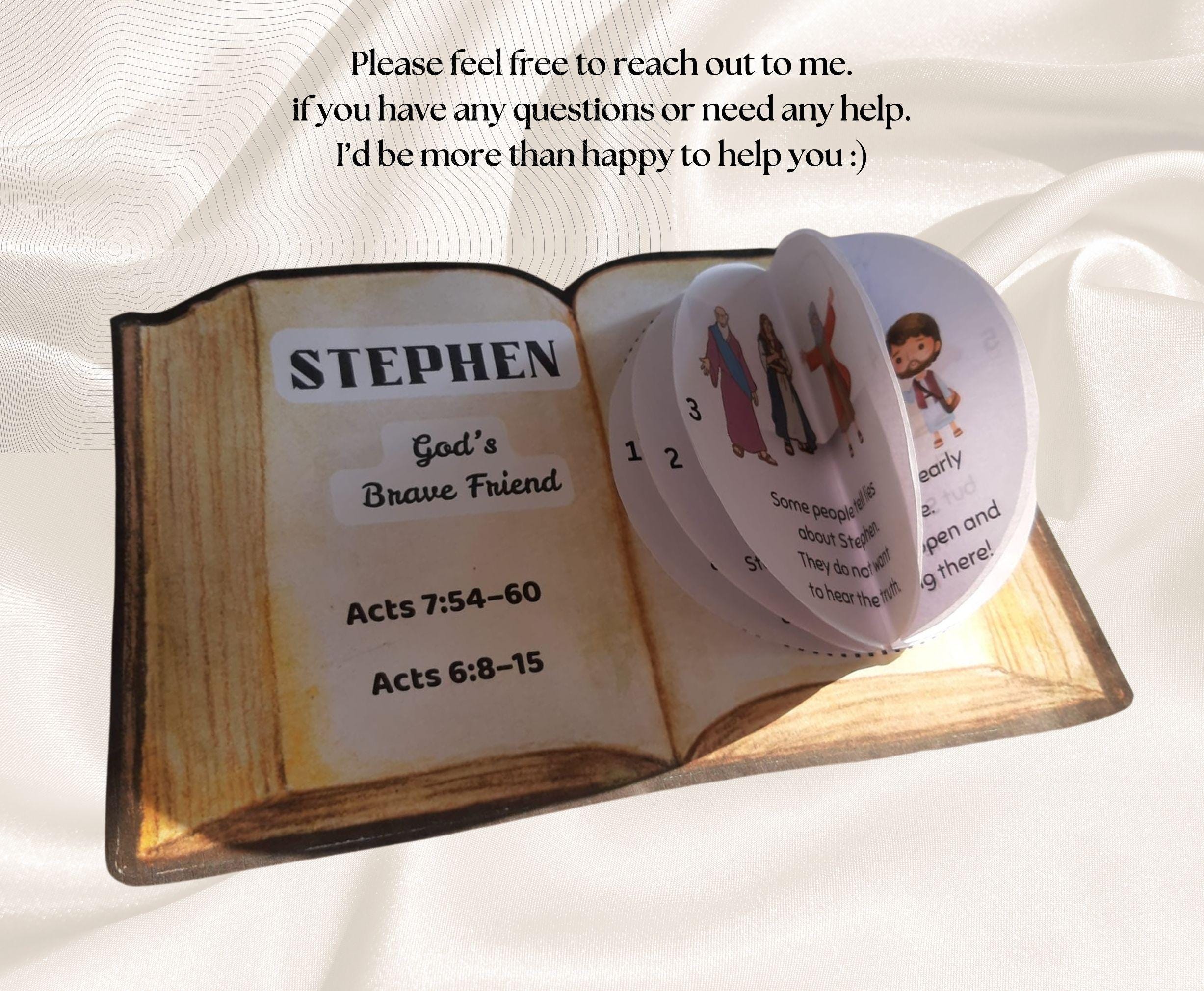 Stephen's Story Bible Craft: Christian Printable Activity Book (ages 3 ...