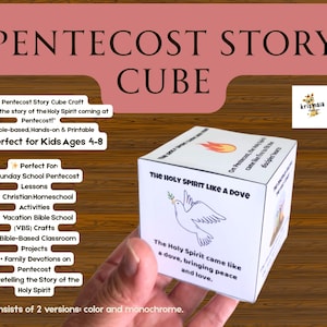 Pentecost Story Cube: Christian Bible Craft (PDF) - Etsy