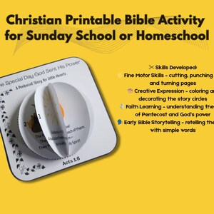 Pentecost Story Circle Book: Holy Spirit Sunday School Craft (printable ...