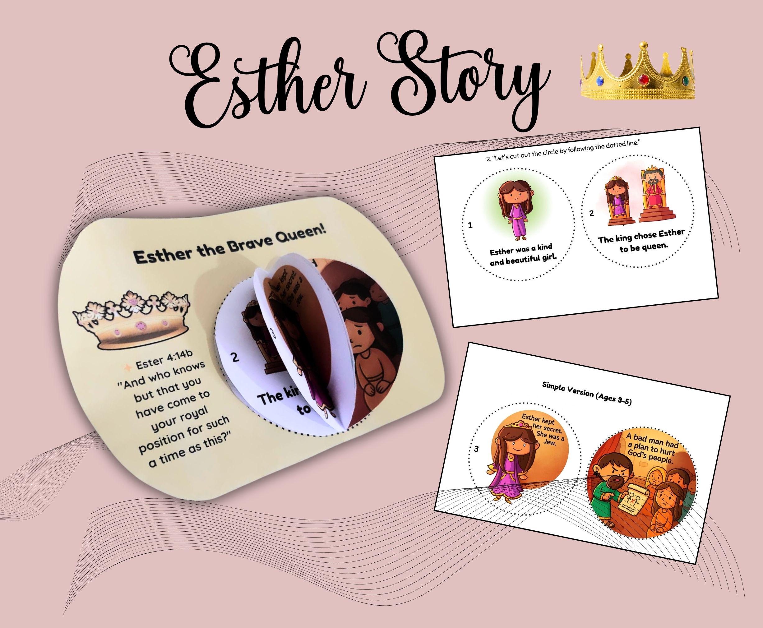 Queen Esther Story Book & Brave Cube Craft | Christian Printable (PDF ...