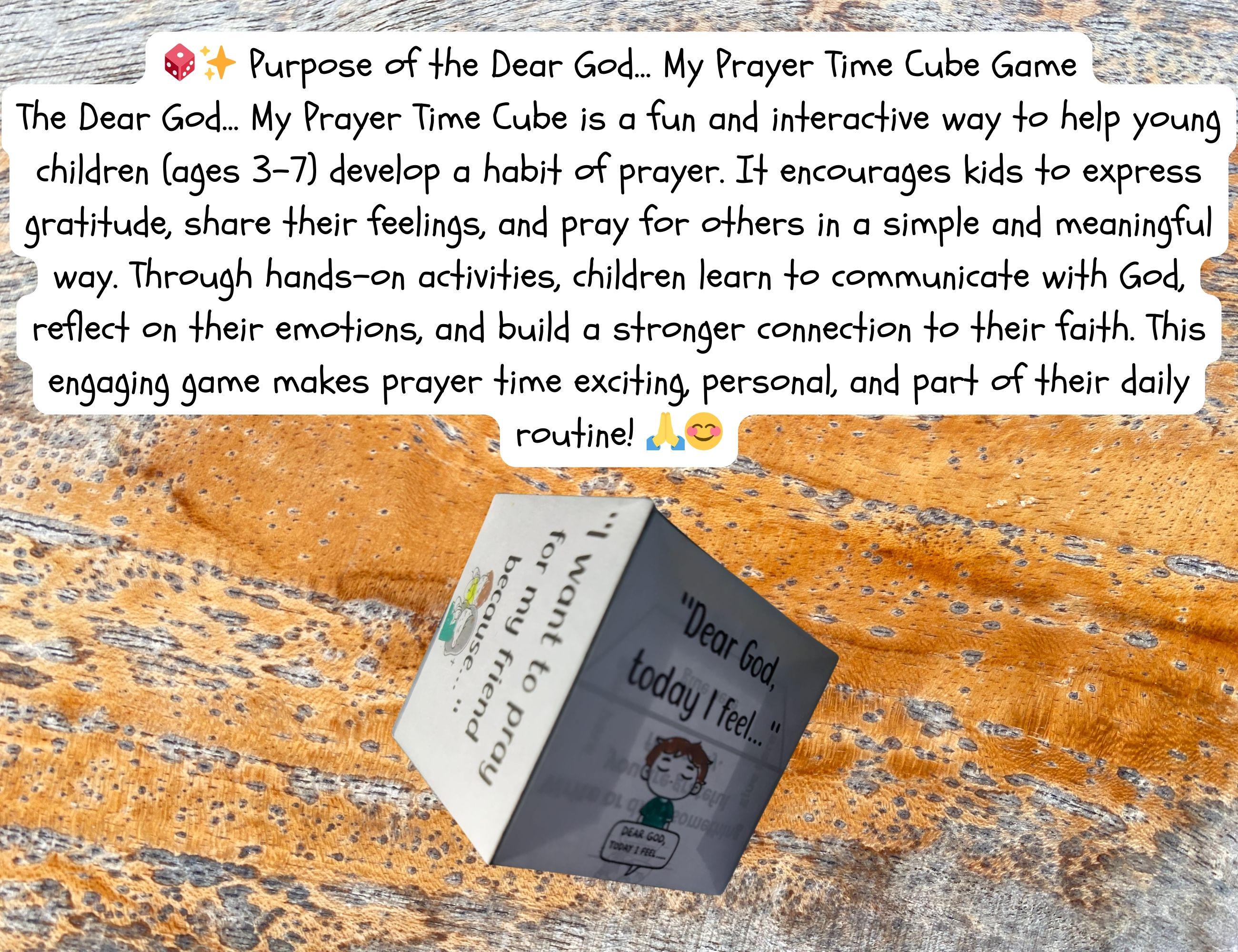 Prayer Cube Game: Fun Christian Activity for Kids (printable) - Etsy