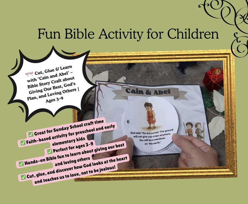 Cain and Abel Bible Story Craft: Circle Book Printable (PDF) - Etsy