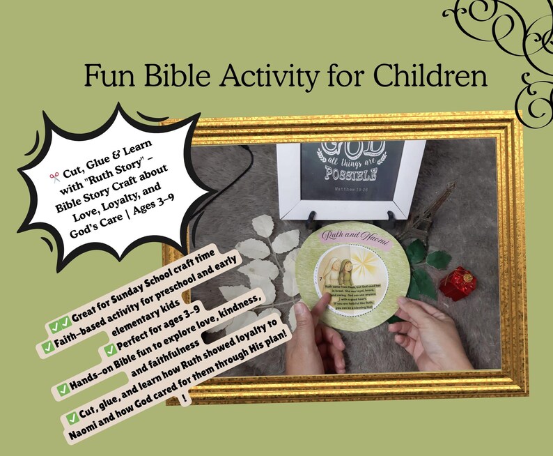 Ruth and Naomi Bible Story Craft – Kindness Activity (ages 3-9 PDF) - Etsy