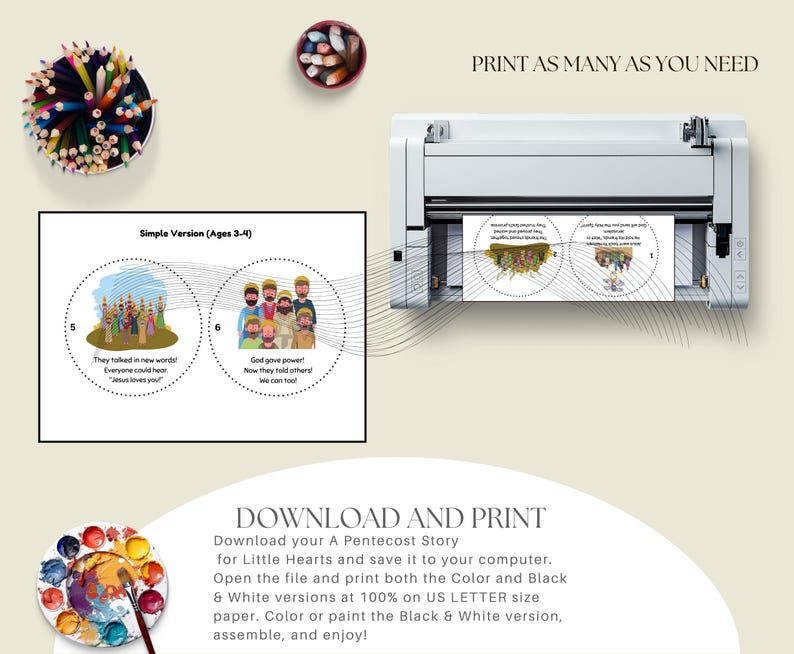 Pentecost Bible Craft for Kids • Holy Spirit Sunday School Activity • A ...