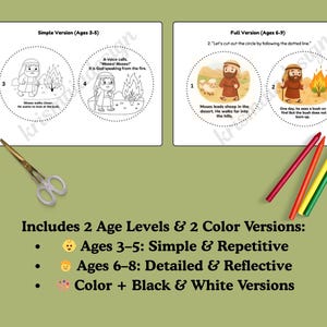 Moses and the Burning Bush Bible Craft: Sunday School Activity (PDF ...