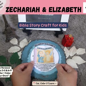 Zechariah and Elizabeth Bible Story Craft: Advent Activity (printable ...
